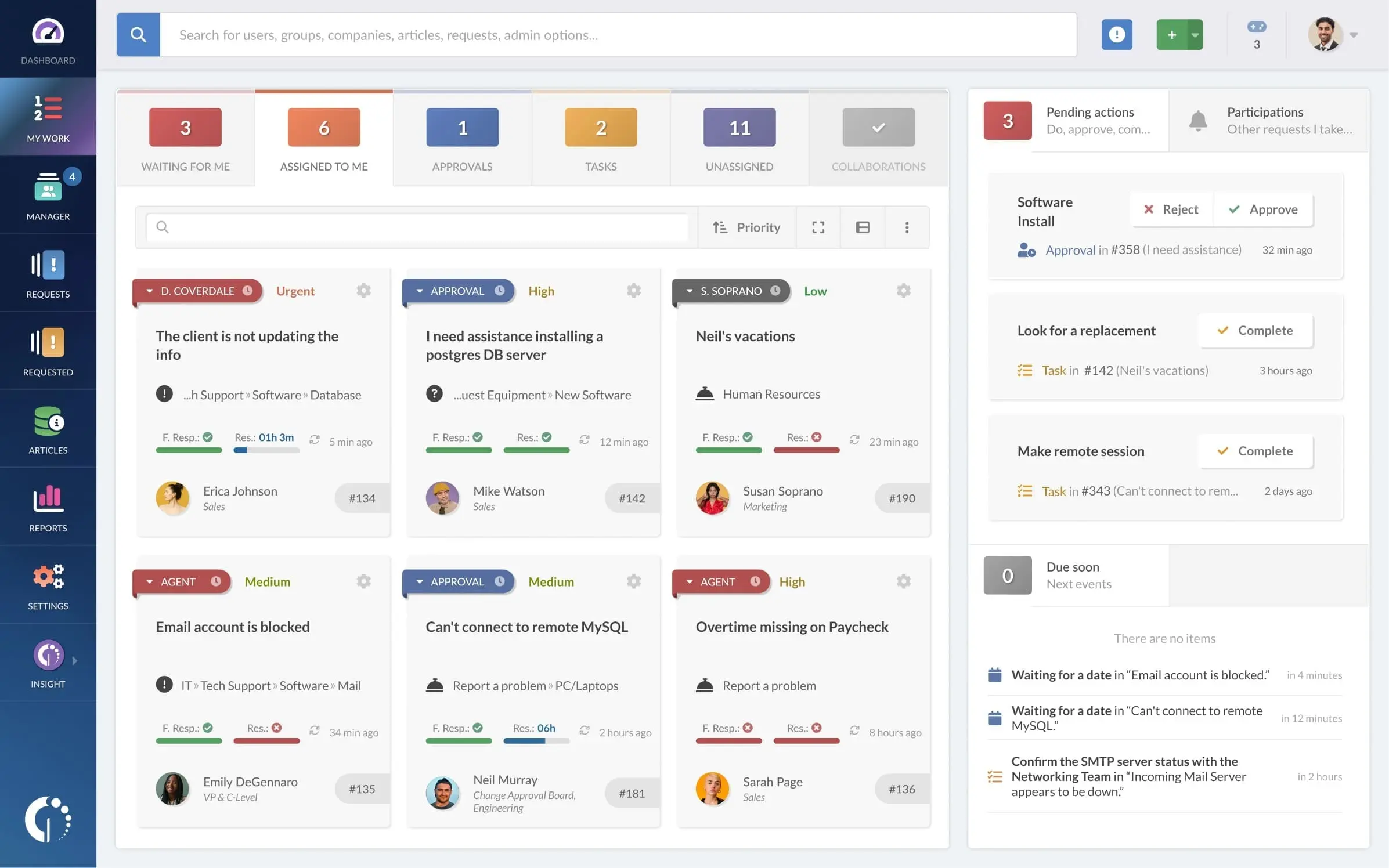Invgate Service Management (Service Desk)
